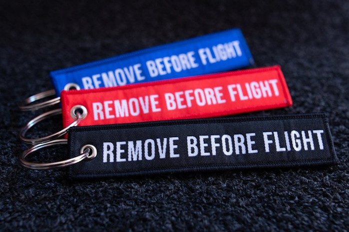 Remove Before Flight Keychain Custom